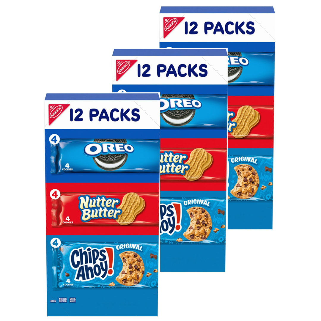 12 pk Oreo, Nutter butter, Chops Ahoy! (SOLD BY CASE) 3 / carton