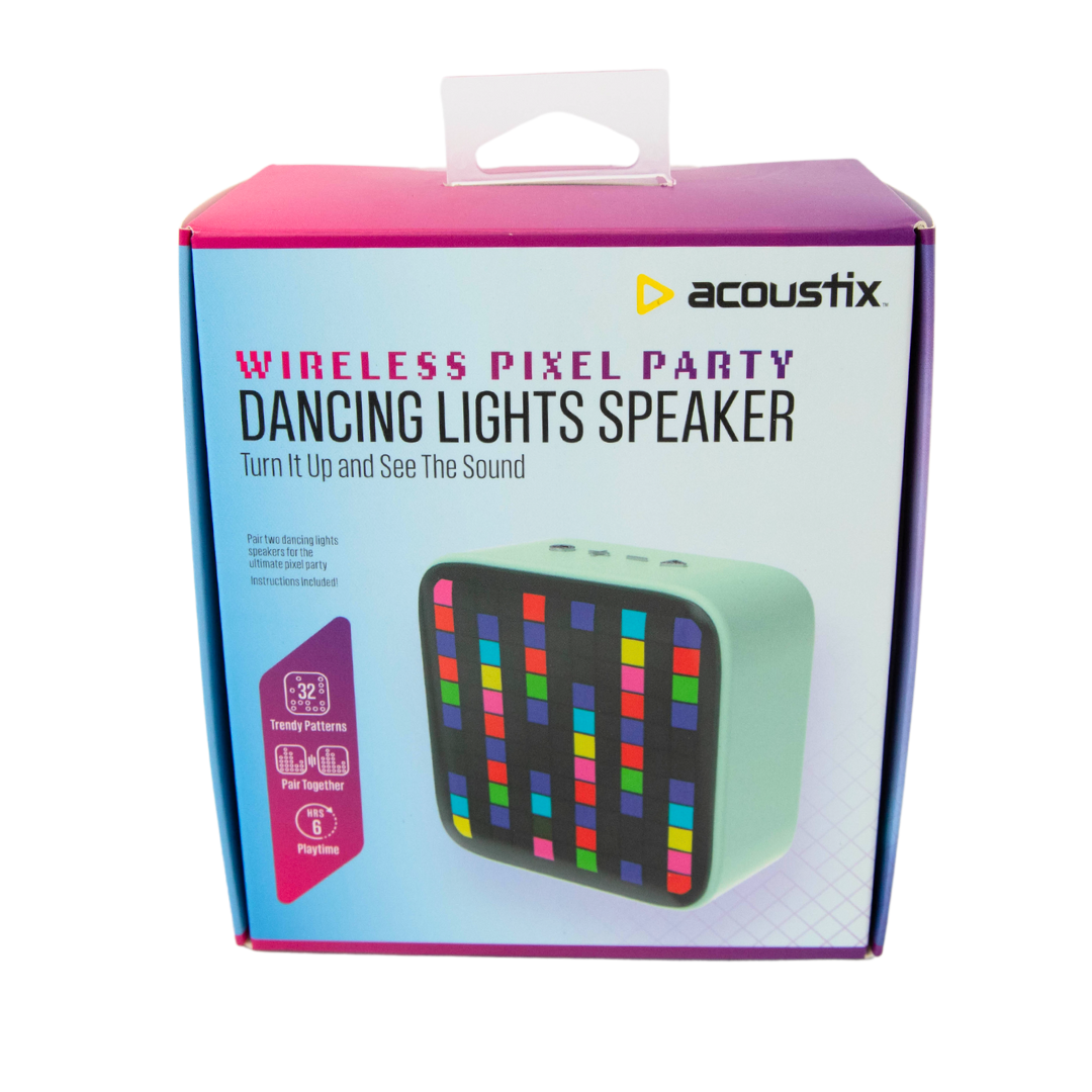 Acoustix Wireless Pixel Party Dancing Lights Speaker 6" x 5.5"