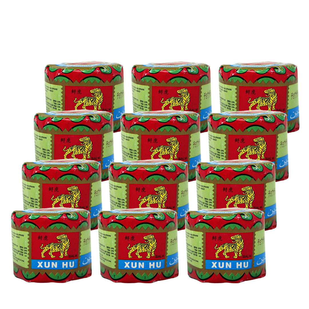 XUN HU Tiger Balm for Muscle Aches and Pains 18.4g (SOLD AS CASE) 12 ...